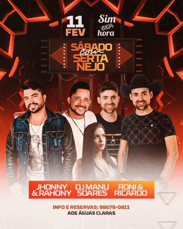 SÁBADO COM SERTANEJO JHONNY E RAHONYl l RONI E RICARDO l DJ MANU SOARES ...
