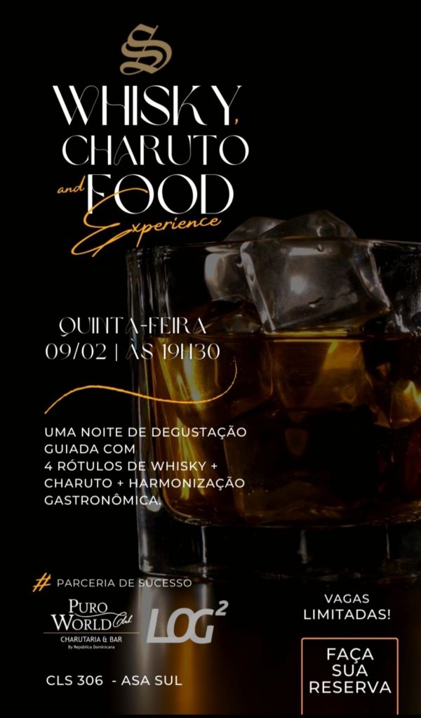 Whisky, Charuto & Food Experience em Brasília - Sympla