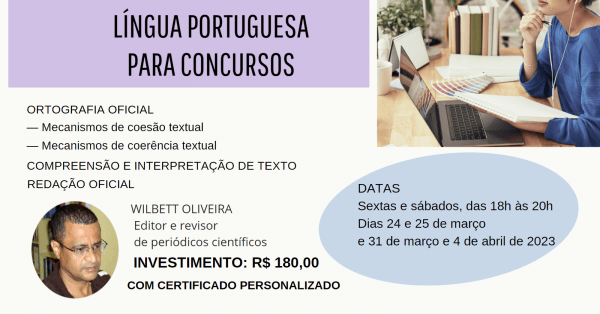 LÍNGUA PORTUGUESA PARA CONCURSOS - online - Sympla