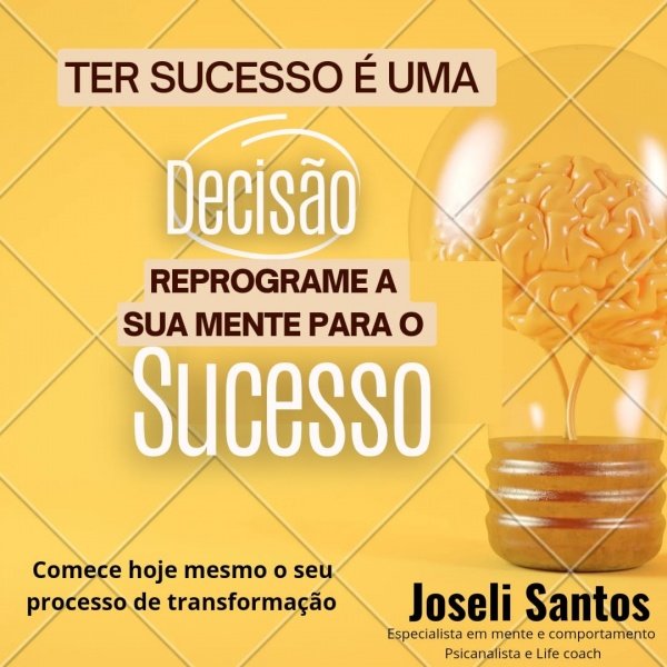 Ter sucesso é uma Decisão - Reprograme sua Mente para o sucesso ...