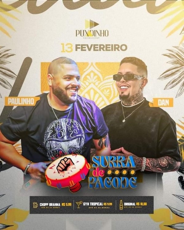Surra de Pagode- pré carnaval, part. Dan Negreiro e Cantor Paulinho em ...