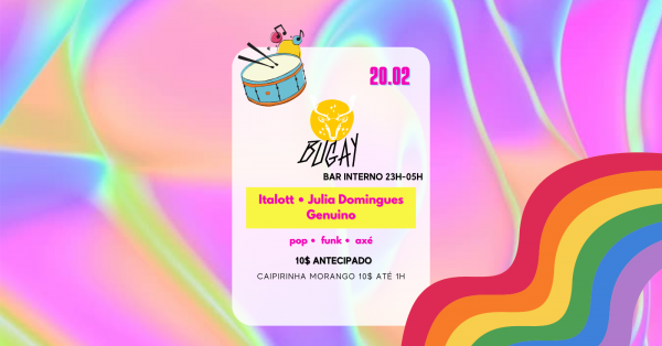 BLOCO DA BUGAY | POP, FUNK & AXÉ | CAIPIRINHA DE MORANGO 10$ ATÉ 1H em ...