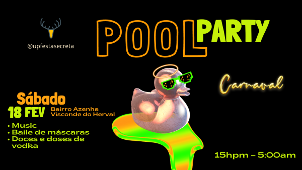 POOL PARTY OS MASCARADOS CARNAVAL sáb 15h em Porto Alegre - Sympla