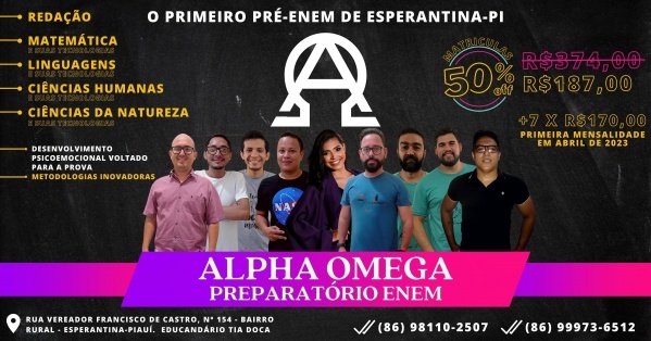 ALPHA OMEGA PREPARATÓRIO ENEM em Esperantina - Sympla