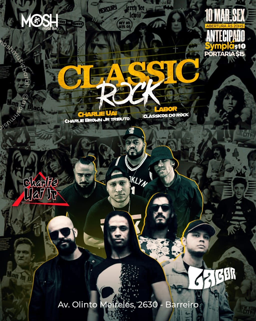 10/03 - CLASSIC ROCK - LABOR + CHARLIE UAI em Belo Horizonte - Sympla