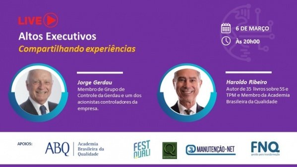 Live com Altos Executivos - Jorge Gerdau - online - Sympla