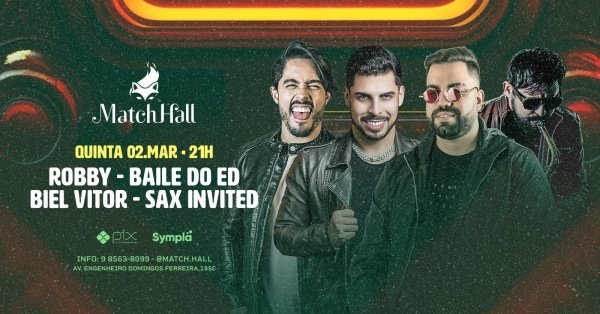 QUINTA| MATCH HALL 02/03 em Recife - Sympla