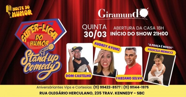 Show de Humor- stand up em São Bernardo do Campo - Sympla