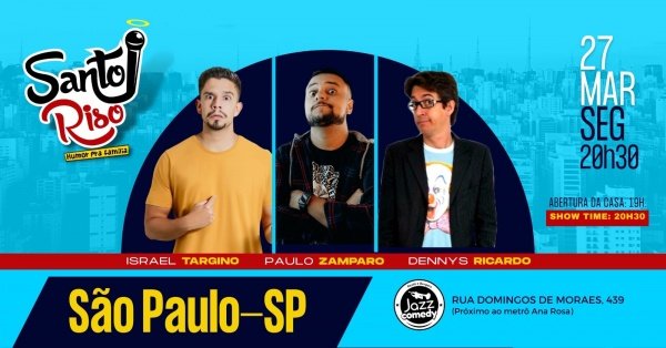 SANTO RISO em SÃO PAULO - JAZZ COMEDY em São Paulo - Sympla