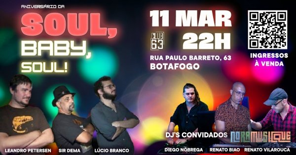 Soul Baby Soul - Aniversário de 18 anos em Rio de Janeiro - Sympla