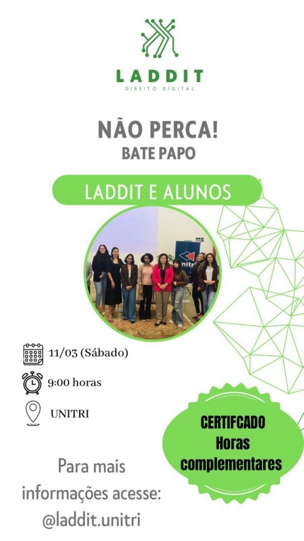 AULÃO LADDIT E ALUNOS - DIREITO DIGITAL em Uberlândia - Sympla