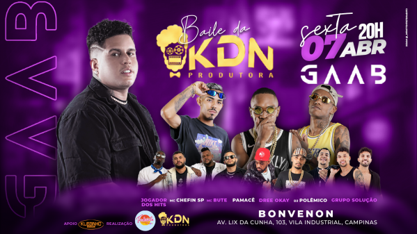 BAILE DA KDN PRODUTORA em Campinas - Sympla