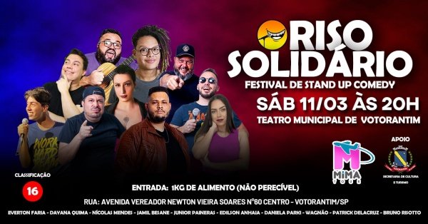 FESTIVAL RISO SOLIDÁRIO em Votorantim - Sympla