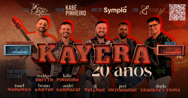 Gravação Kayera 20 Anos em São José dos Campos - Sympla