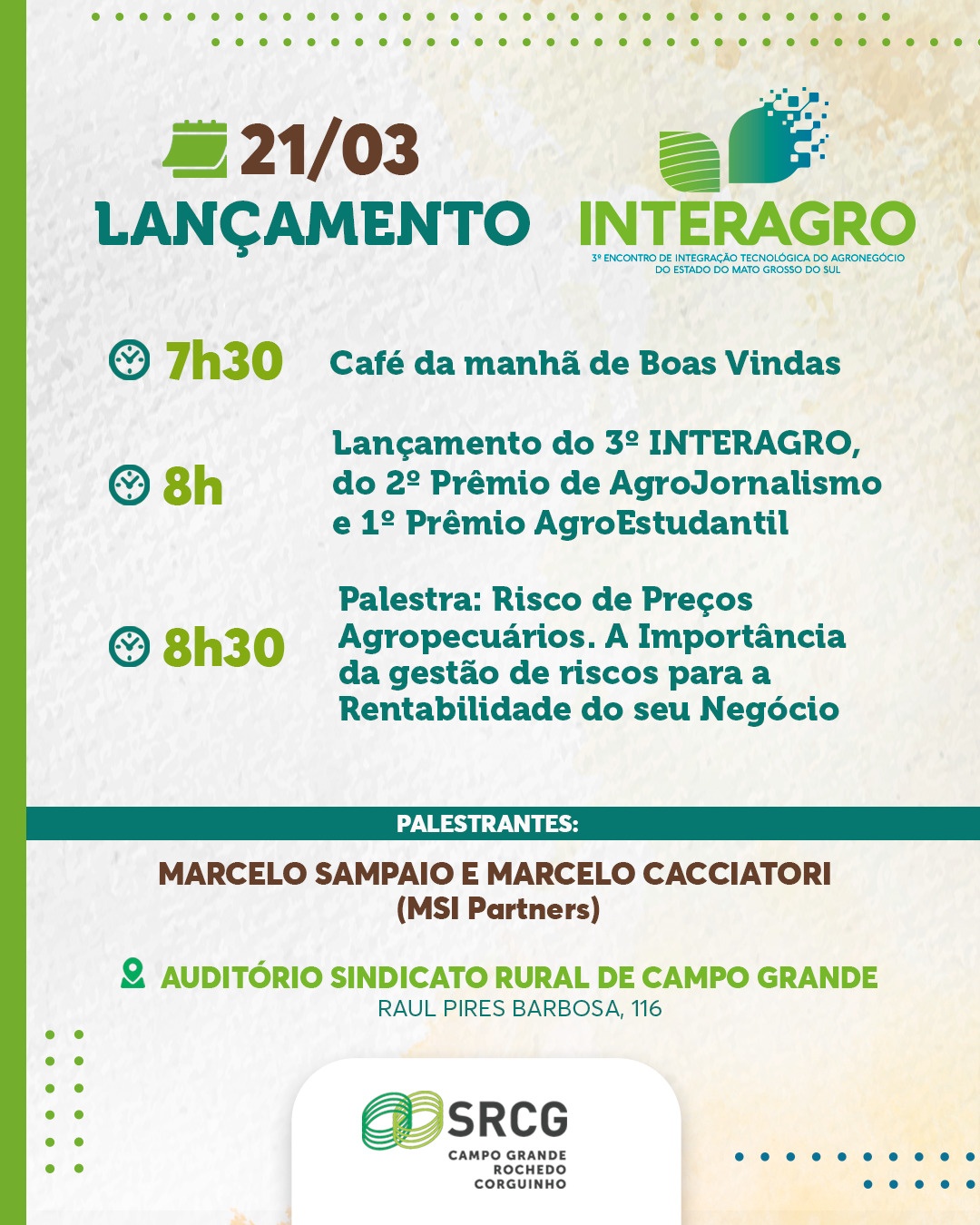 Lançamento Interagro 2023 em Campo Grande - Sympla