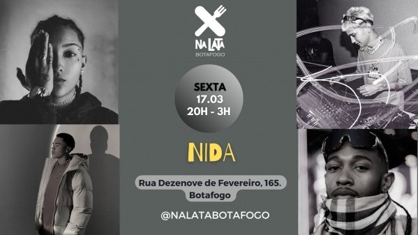 SEXTOU Na Lata - NIDA + convidados - RAP em Rio de Janeiro - Sympla