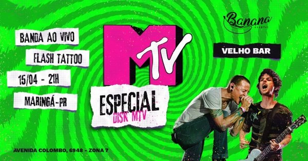 Especial DISK MTV 2000 Maringá - 15/04 em Maringá - Sympla