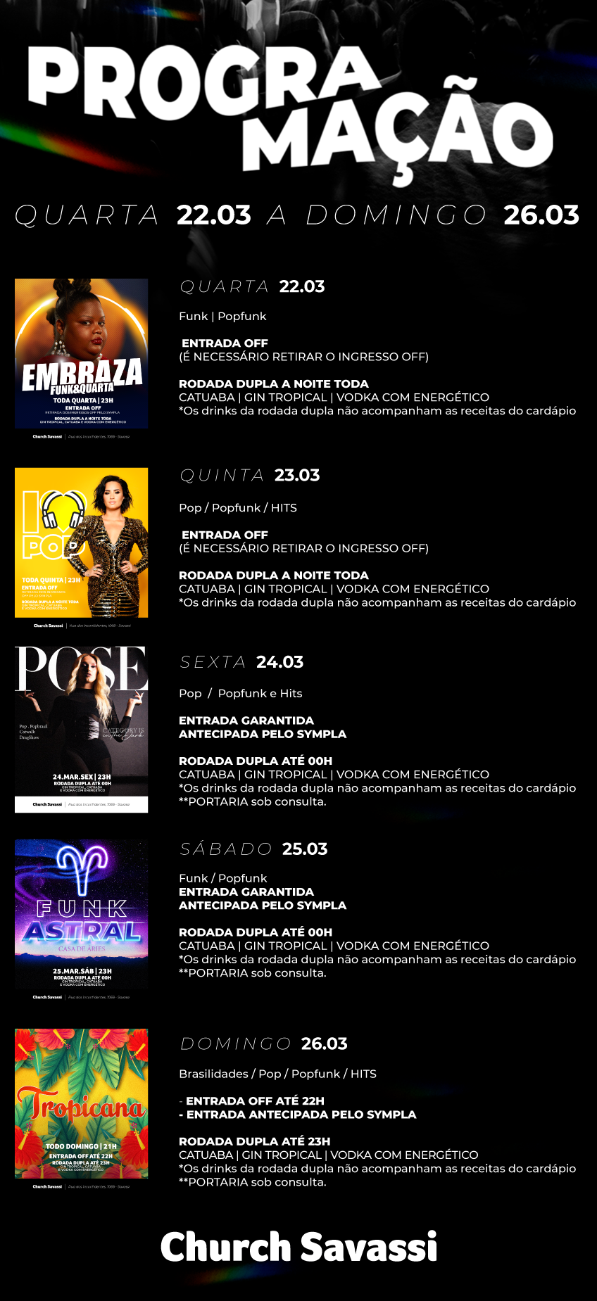 Unidade Savassi quarta 22/03 a domingo 26/03 em Belo Horizonte - Sympla