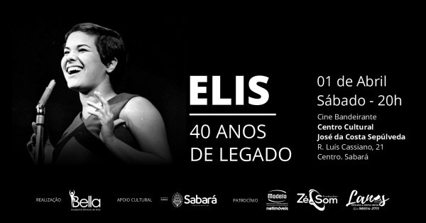 Turnê ELIS - 40 Anos de Legado Sabará em Sabará - Sympla