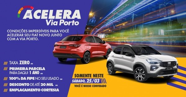 Feirão ACELERA 25/03 - Fiat Via Porto - Av Sertório - Porto Alegre em Porto Alegre - Sympla