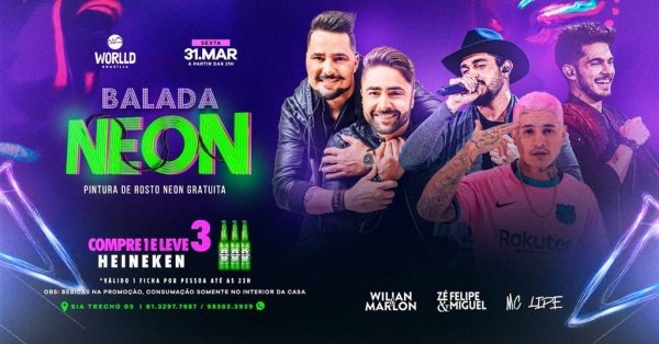 Balada Neon | Worlld Brasília em Brasília - Sympla