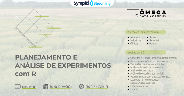 Planejamento e Análise de Experimentos com R - online - Sympla