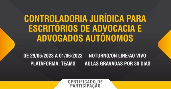 CONTROLADORIA JURÍDICA PARA ESCRITÓRIOS DE ADVOCACIA E ADVOGADOS ...