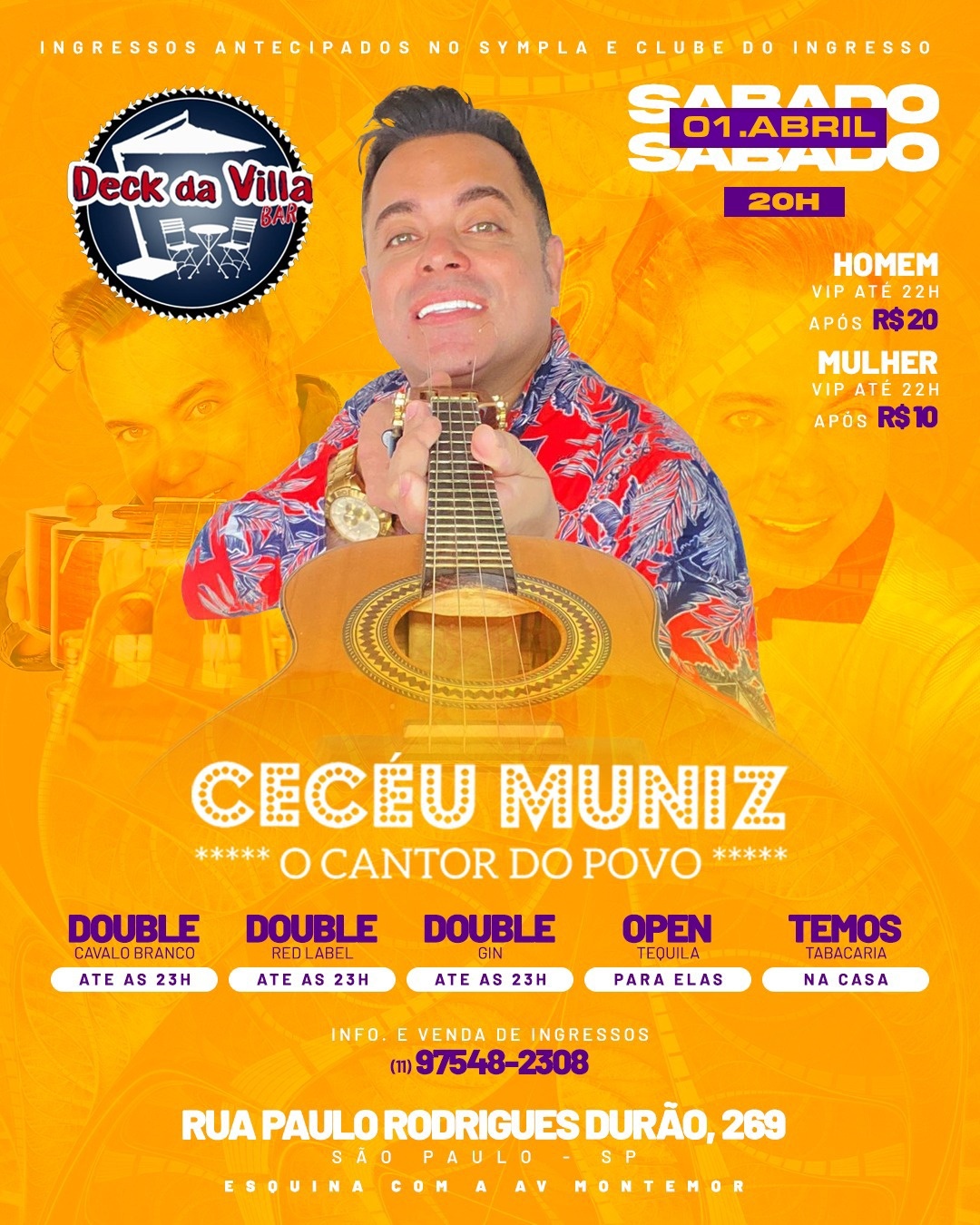 SUPER SHOW ESPECIAL COM CECÉU MUNIZ + MARCELO SILVA NO DECK DA VILLA ...