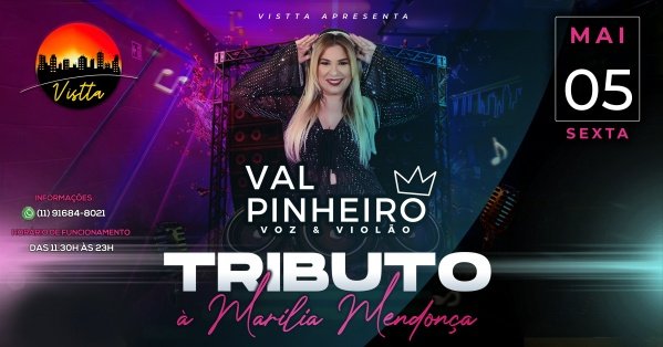 Tributo à Marília Mendonça com Val Pinheiro - Vistta | 05/05/2023 em ...