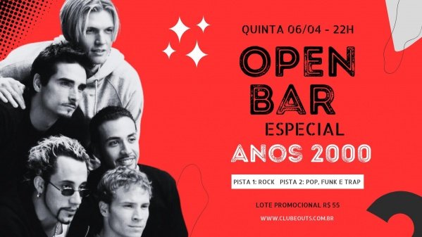 OPEN BAR especial ANOS 2000 (véspera de feriado) em São Paulo - Sympla