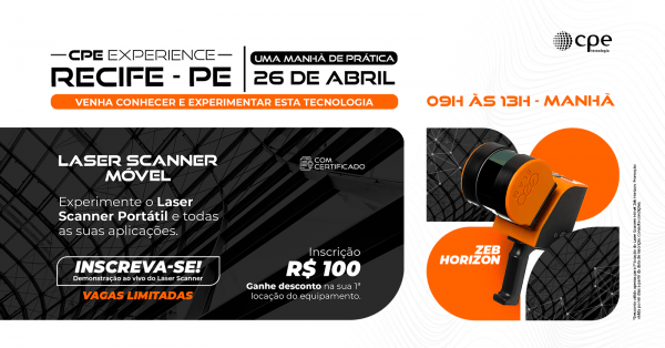 CPE EXPERIENCE Laser Scanner Móvel Zeb Horizon - PE em Recife - Sympla