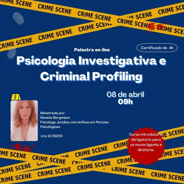 Psicologia Investigativa e Criminal Profiling - online - Sympla