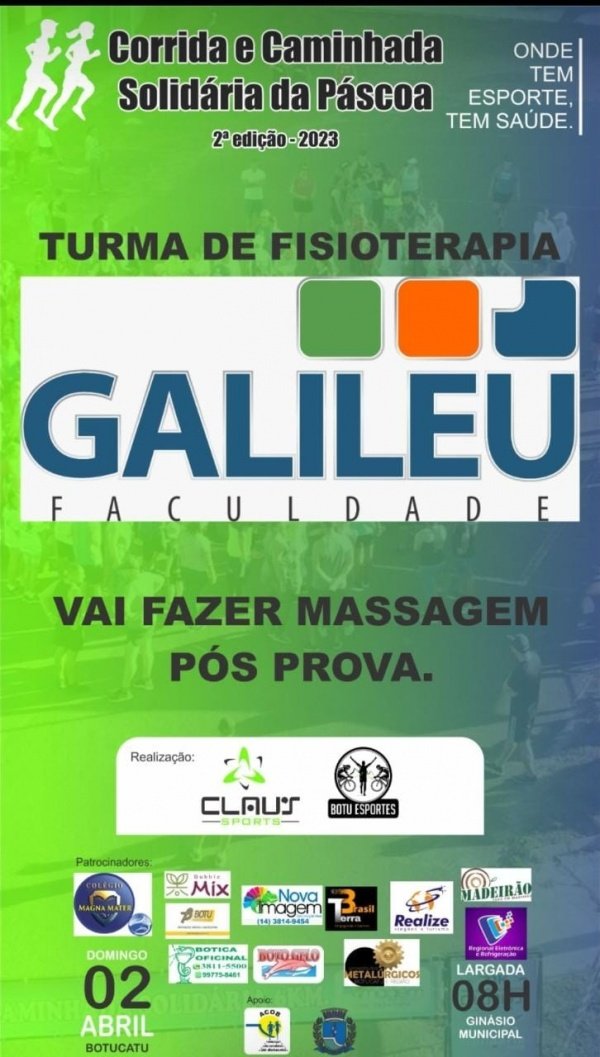 Corrida e caminhada solidária da páscoa em Botucatu - Sympla