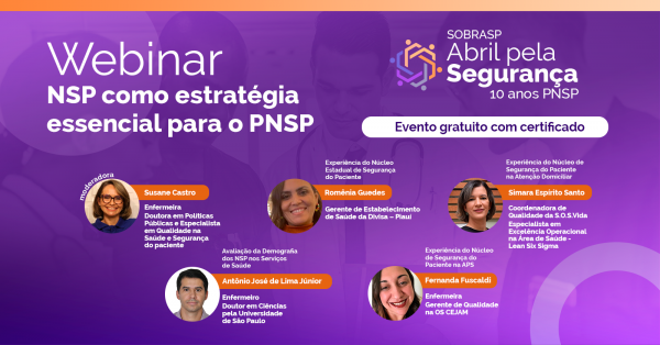 Webinar NSP como estratégia essencial para o PNSP - online - Sympla