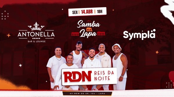 Samba na Lapa com RDN na Antonella em Rio de Janeiro - Sympla