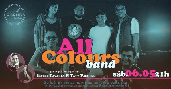 Banda ALL COLOURS BAND em São Paulo - Sympla