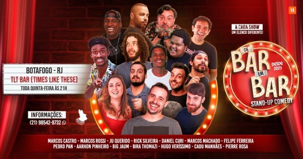 De Bar em Bar stand-up comedy no TLT (Times Like These) - Botafogo/RJ ...