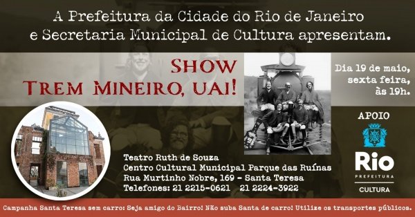SHOW TREM MINEIRO, UAI! em Rio de Janeiro - Sympla