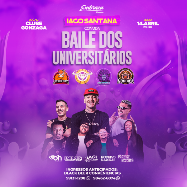 BAILE DOS UNIVERSITÁRIOS em Pelotas - Sympla