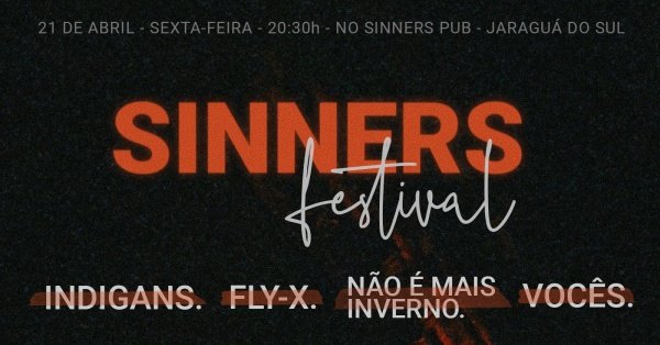 SINNERS FESTIVAL em Jaraguá do Sul - Sympla