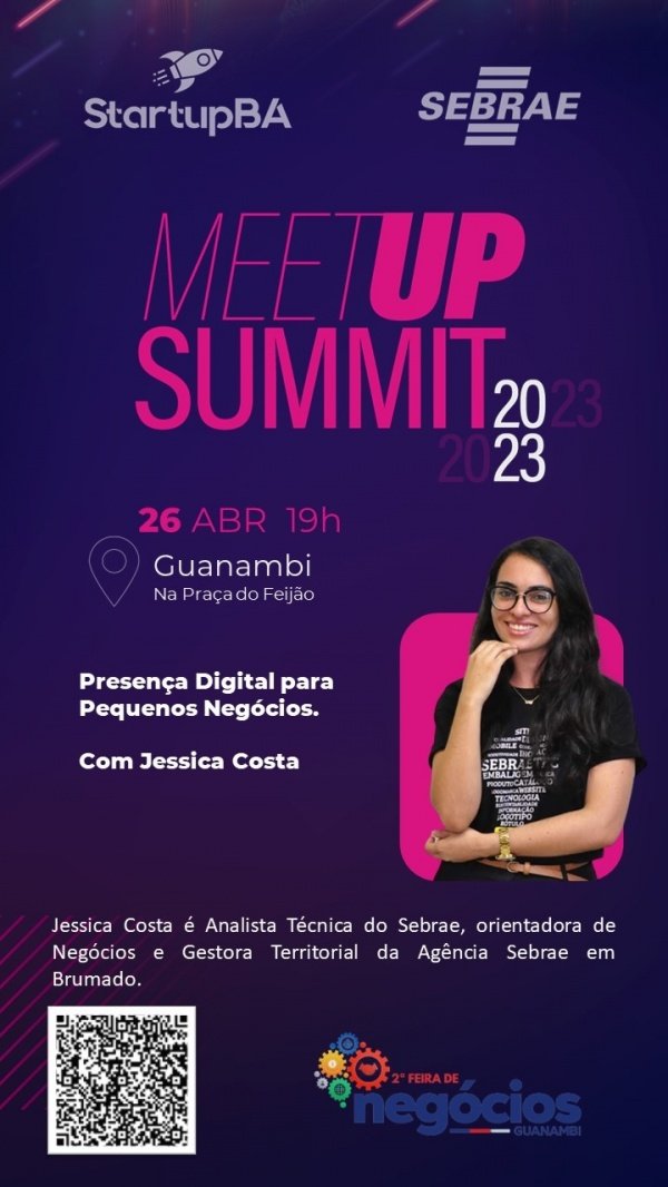 MEETUP SUMMIT 2023 - PRESENÇA DIGITAL COM JESSICA COSTA em Guanambi ...