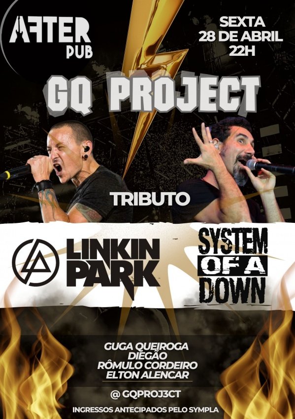 GQ Project - Tributo a Linkin Park e System Of a Down em João Pessoa - Sympla