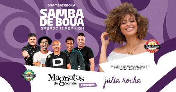 SAMBA DE BOUA em Belo Horizonte - Sympla