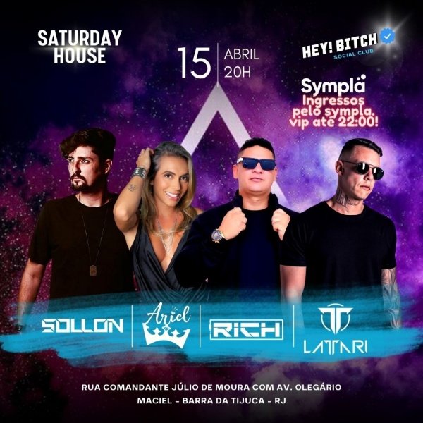 Saturday House em Rio de Janeiro - Sympla