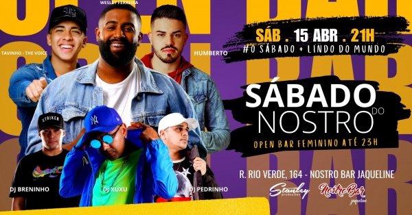 SÁBADO | NOSTRO BAR - JAQUELINE em Belo Horizonte - Sympla