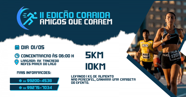 II EDIÇÃO DA CORRIDA AMIGOS QUE CORREM em Ariquemes - Sympla