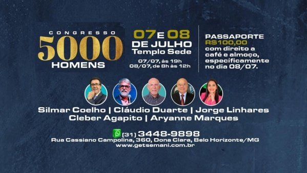 CONGRESSO 5000 HOMENS em Belo Horizonte - Sympla