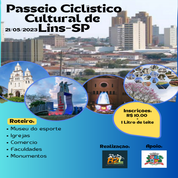 Passeio Ciclístico Cultural de Lins-SP em Lins - Sympla