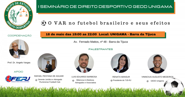 I Seminário de Direito Desportivo GEDD Unigama em Rio de Janeiro - Sympla