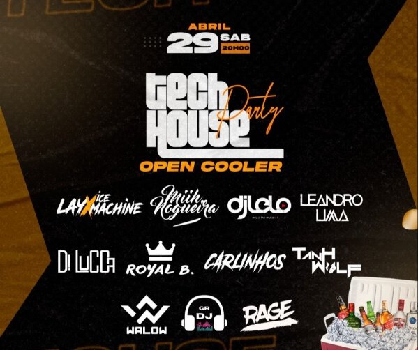 TECH HOUSE PARTY - OPEN COOLER em São Paulo - Sympla